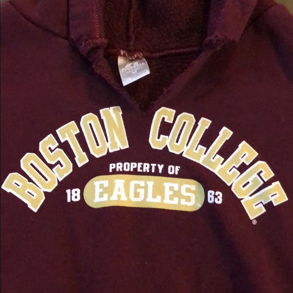 Tops | Boston College Hooded Sweatshirt Size Medium | Poshmark